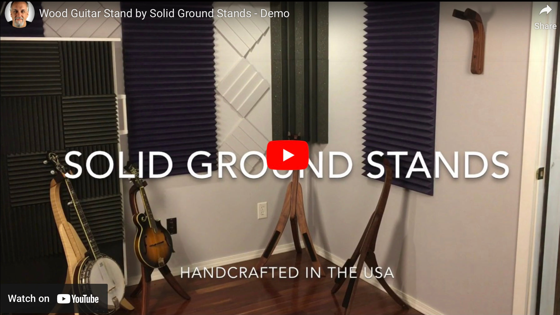 The Folding Wood Guitar Stand from Solid Ground Stands – SGSTANDS